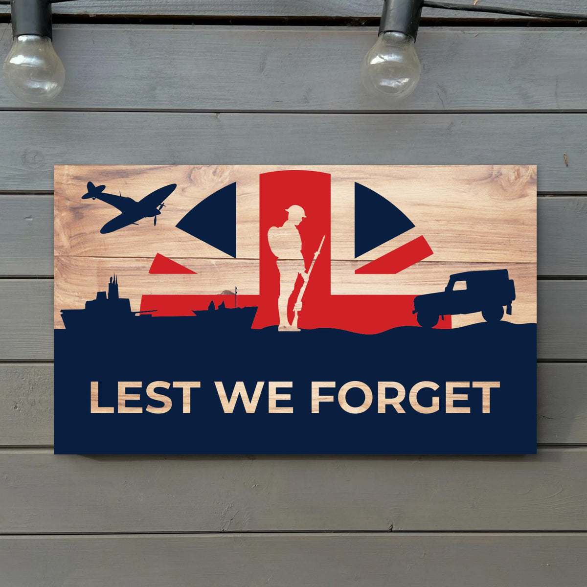 Royal British Veterans Enterprise Shop | Lest We Forget Wooden Wall Art